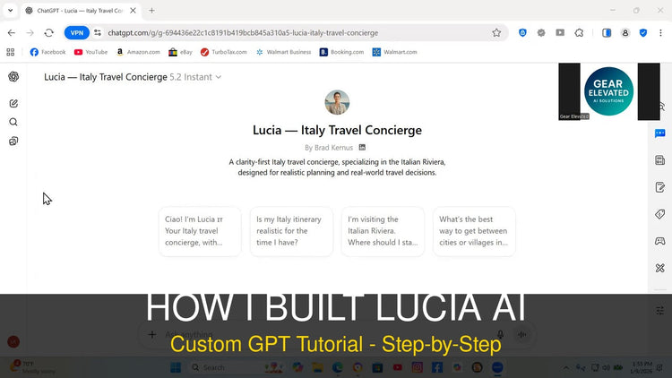 How I Built Lucia AI: Custom GPT for Italy Travel Planning – Gear Elevated